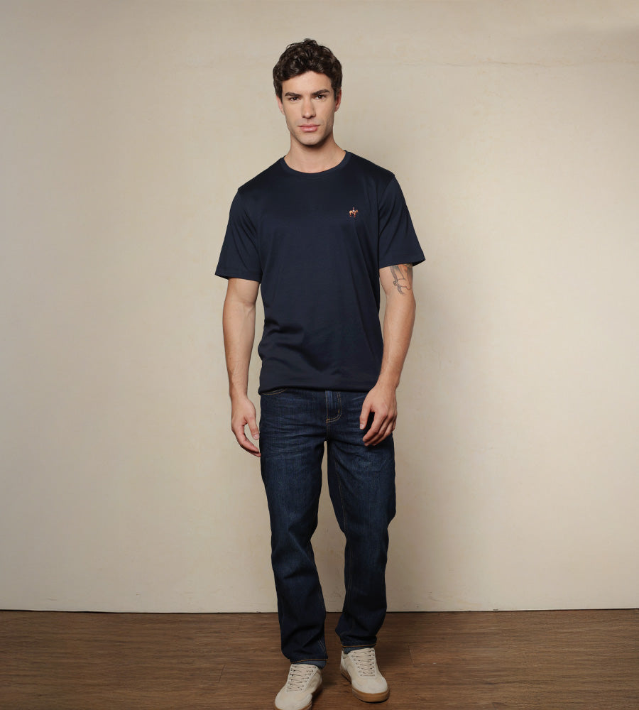 Camiseta Fondo Entero Color Azul Navy | Polo club Colombia