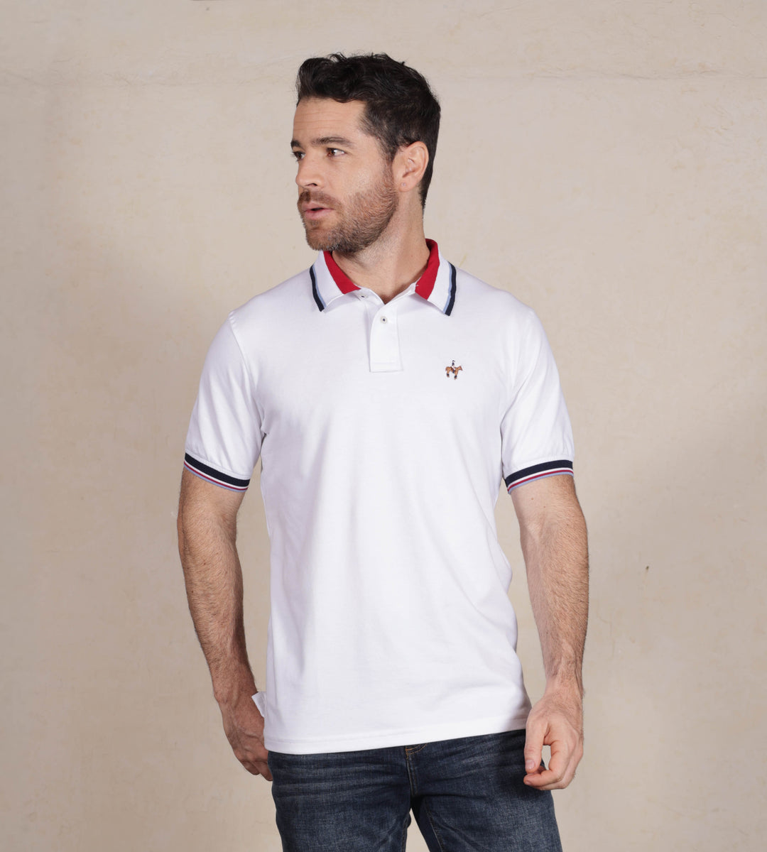 Polo Contraste Color Blanco | Polo Club Colombia– Polo club Colombia