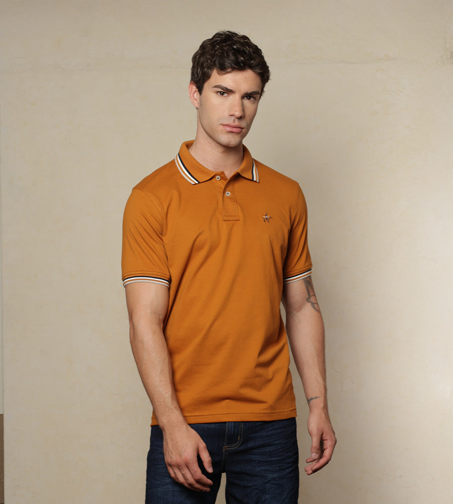 Polo Contraste Color Calabaza | Polo Club® Colombia– Polo club Colombia
