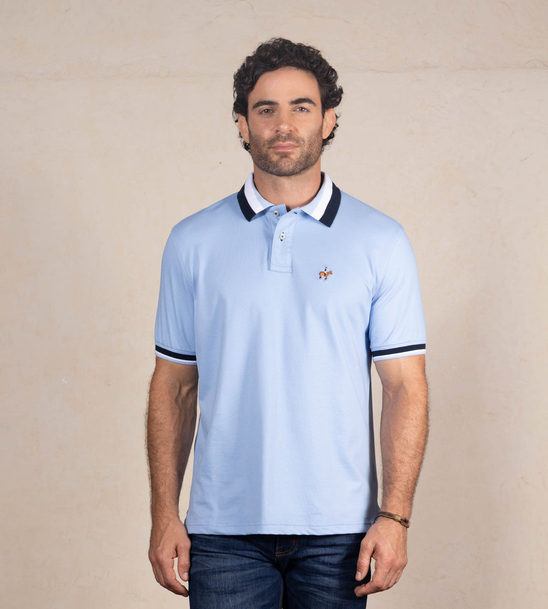 Polo Contraste Color Azul Celeste | Polo Club® Colombia– Polo club Colombia