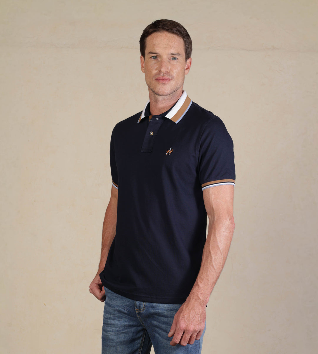 Polo Contraste Color Azul Navy Para Hombre | Polo club® Colombia– Polo ...
