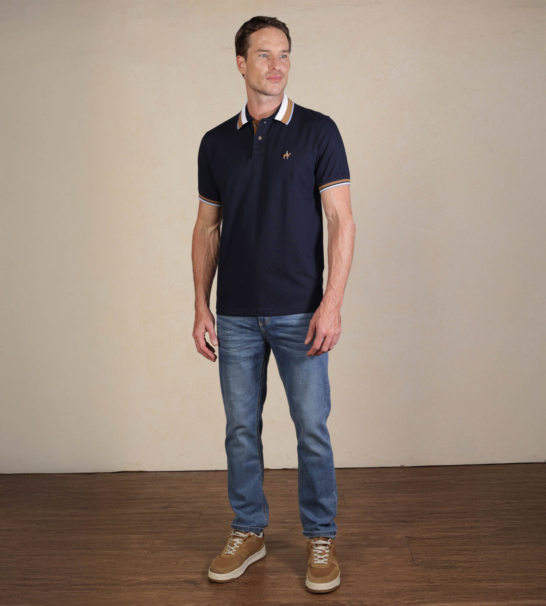 Polo Contraste Color Azul Navy Para Hombre | Polo club® Colombia– Polo ...