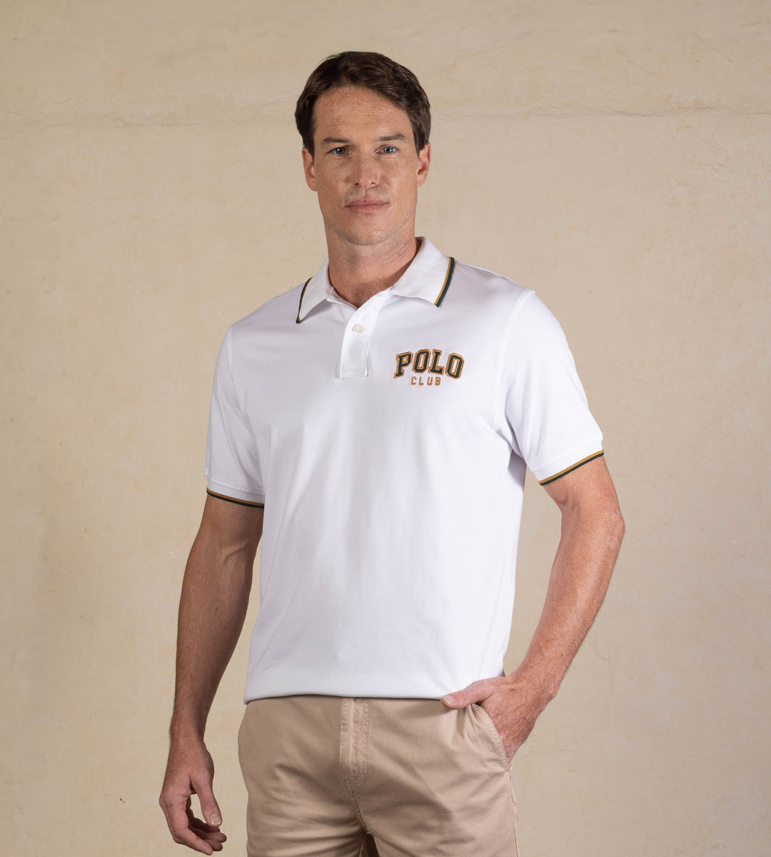 Polo Contraste Color Blanco Para Hombre | Polo club® Colombia– Polo ...