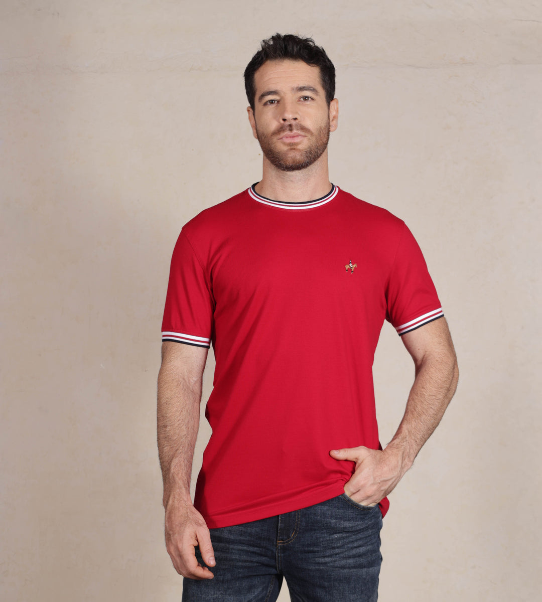 Camiseta Fondo Entero Color Rojo | Polo club® Colombia– Polo club Colombia